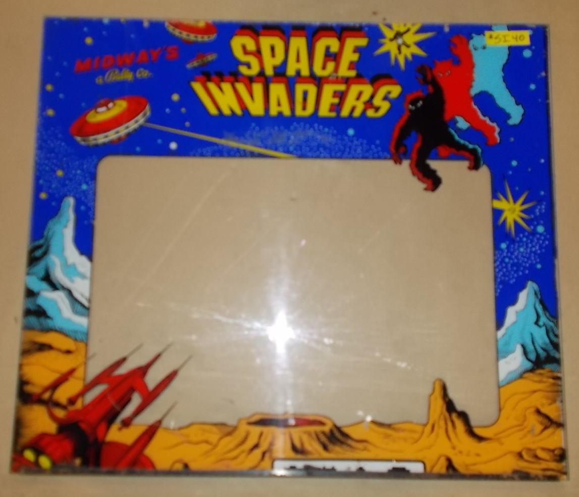 SPACE INVADERS SILVER ANNIVERSARY EDITION Arcade Machine Game Plexiglass Marquee Graphic Artwork ...